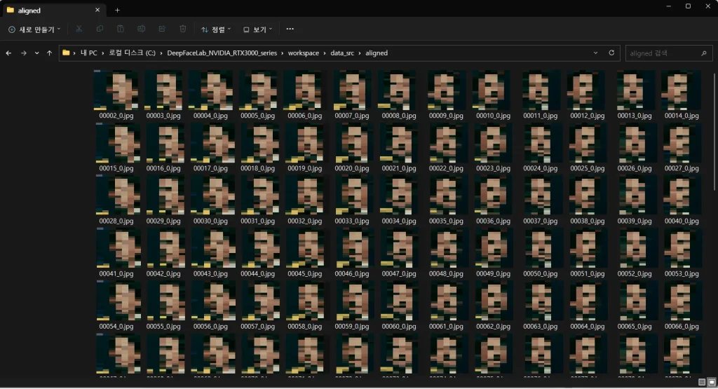 deepfacelive를위한 DFM 모델만들기