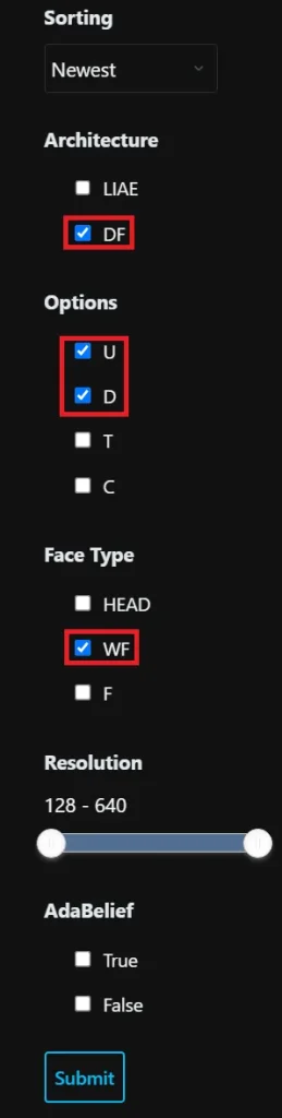 deepfacelive를위한 DFM 모델만들기